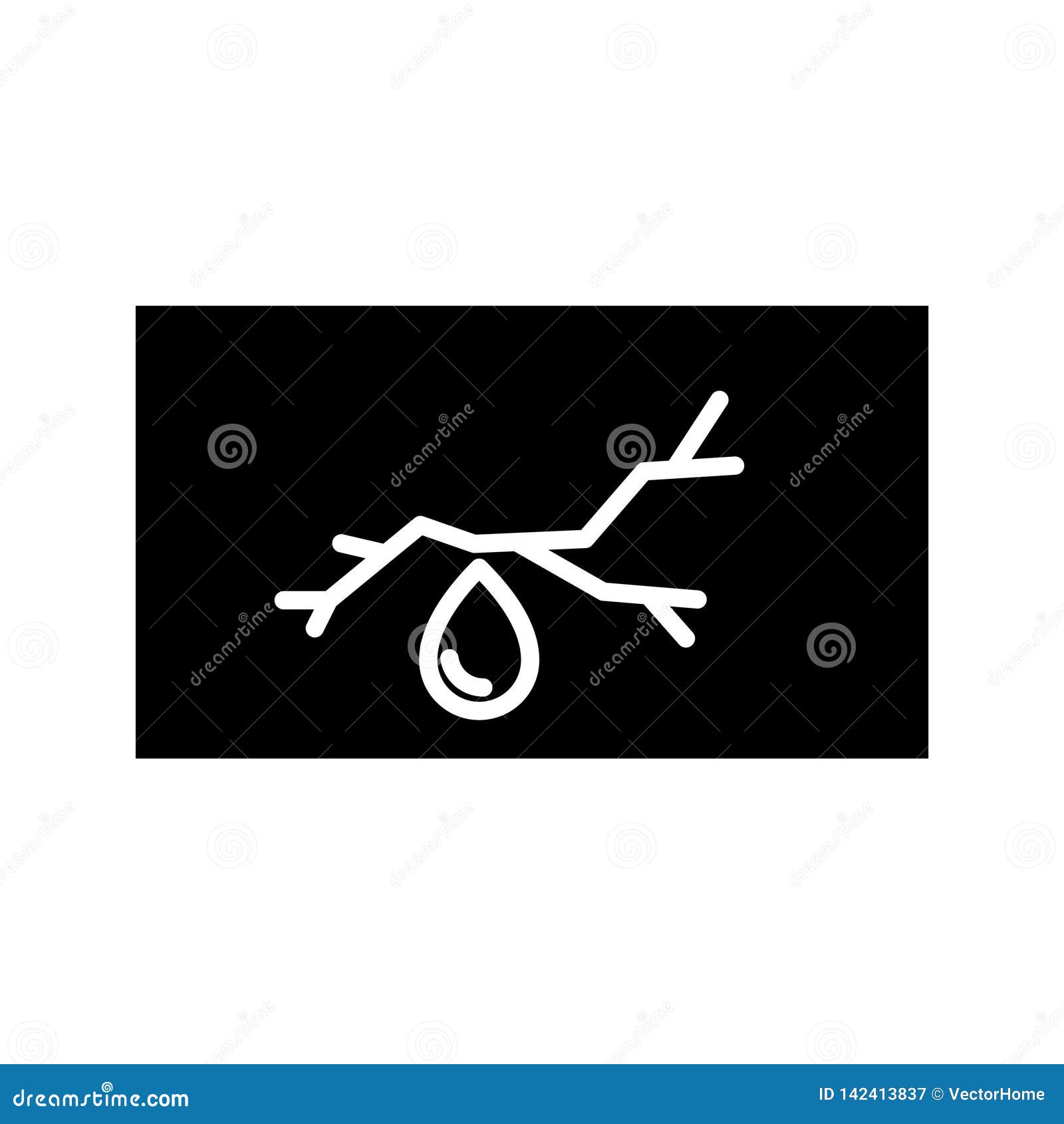 Roof Leak Icon on a White Background. Stock Vector - Illustration of ...