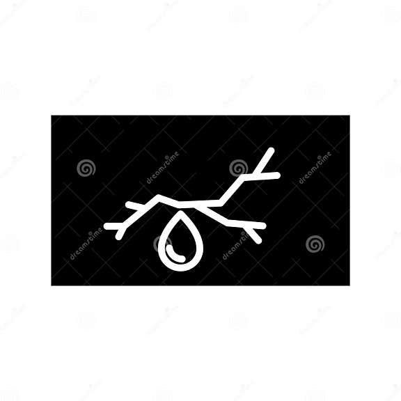 Roof Leak Icon on a White Background. Stock Vector - Illustration of ...