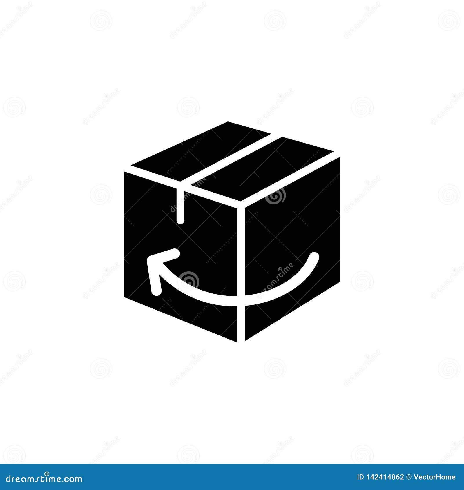 Free Return Delivery Icon on a White Background. Stock Vector ...