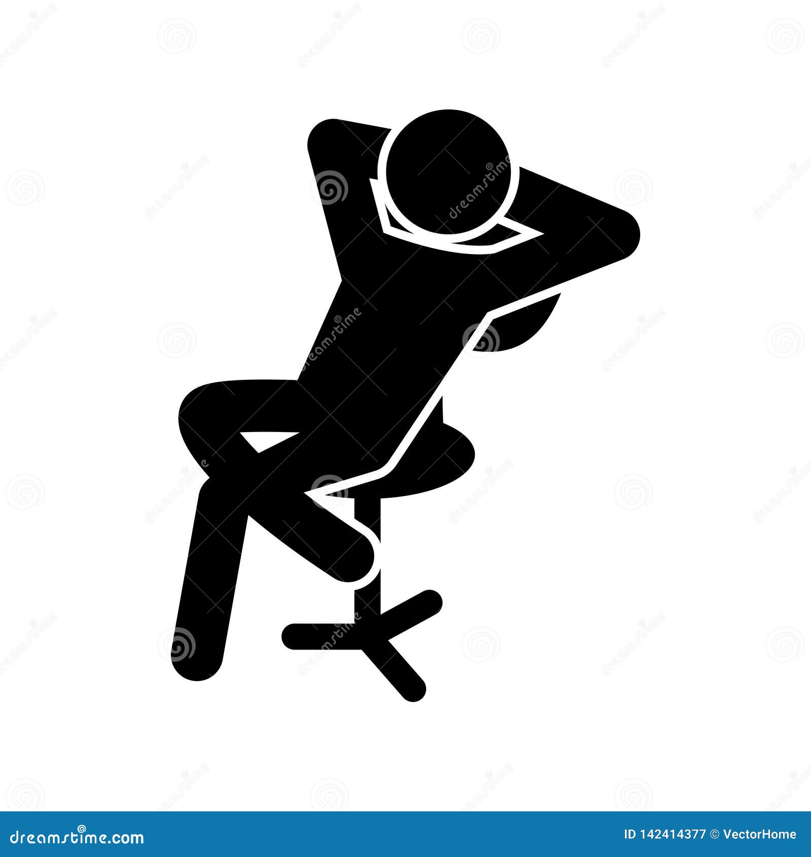 Relax Icon on a White Background. Stock Vector - Illustration of ...