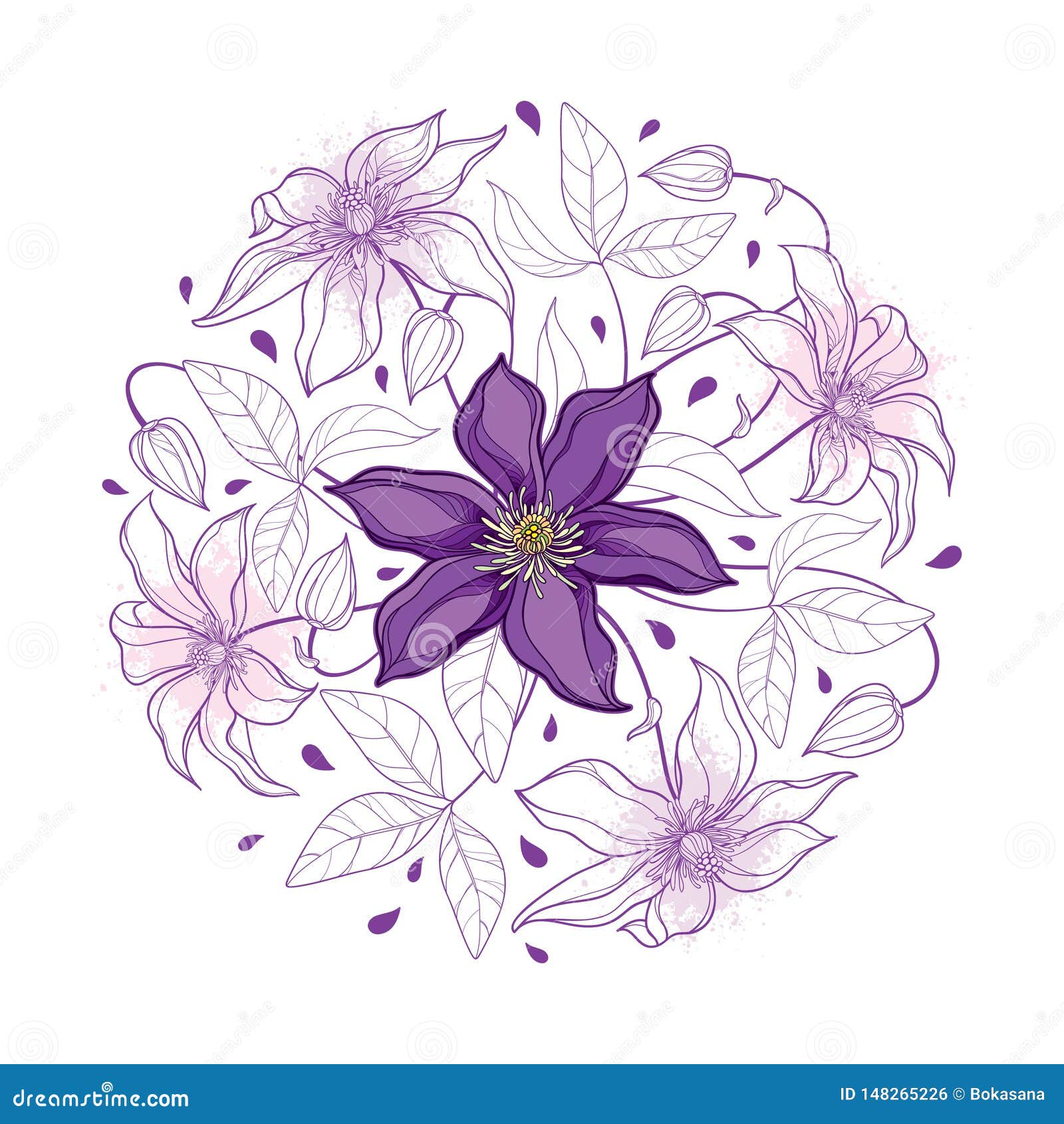 Purple Clematis Tattoo