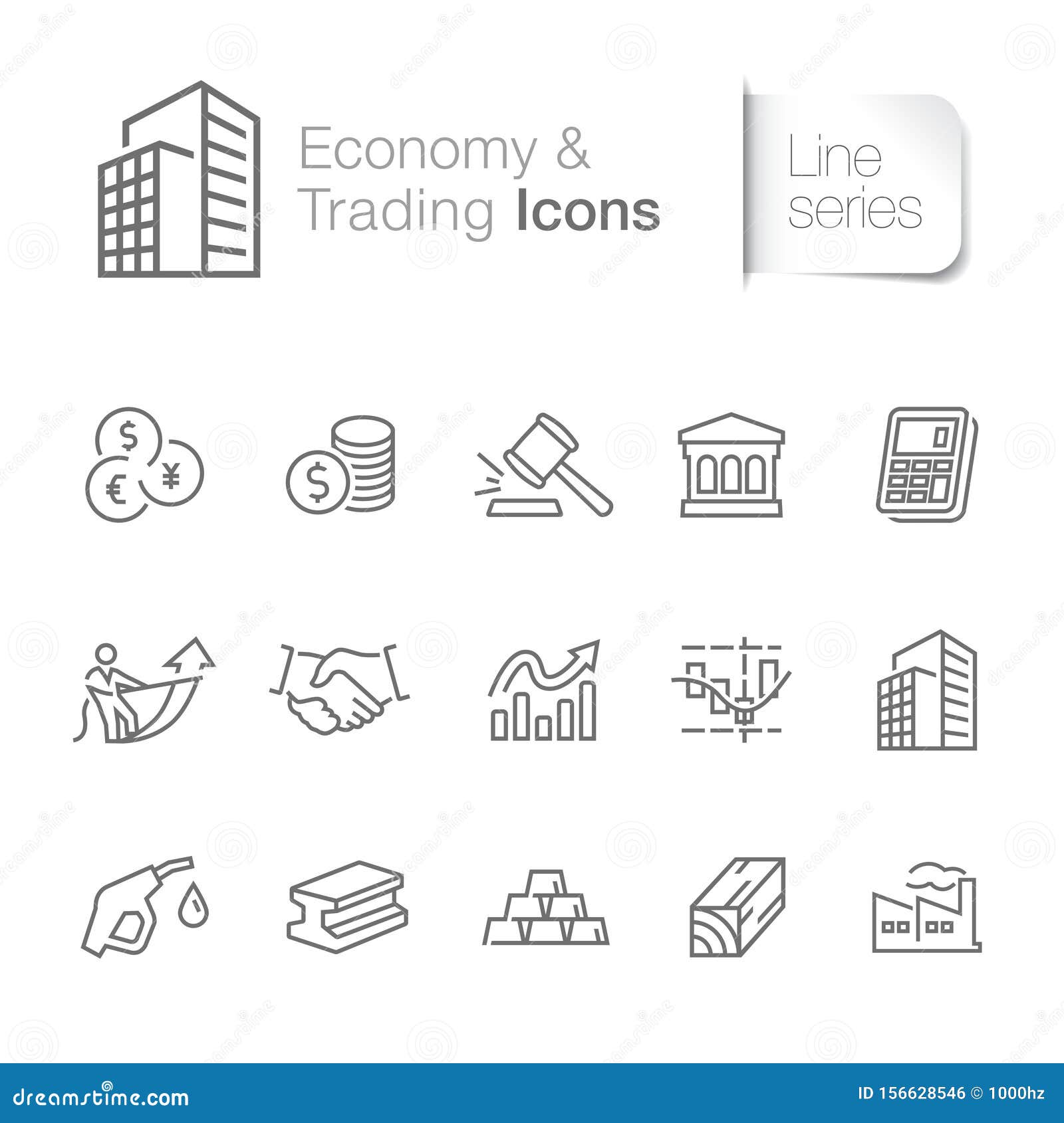 Economy & Trading Related Icons Stock Vector - Illustration of ...