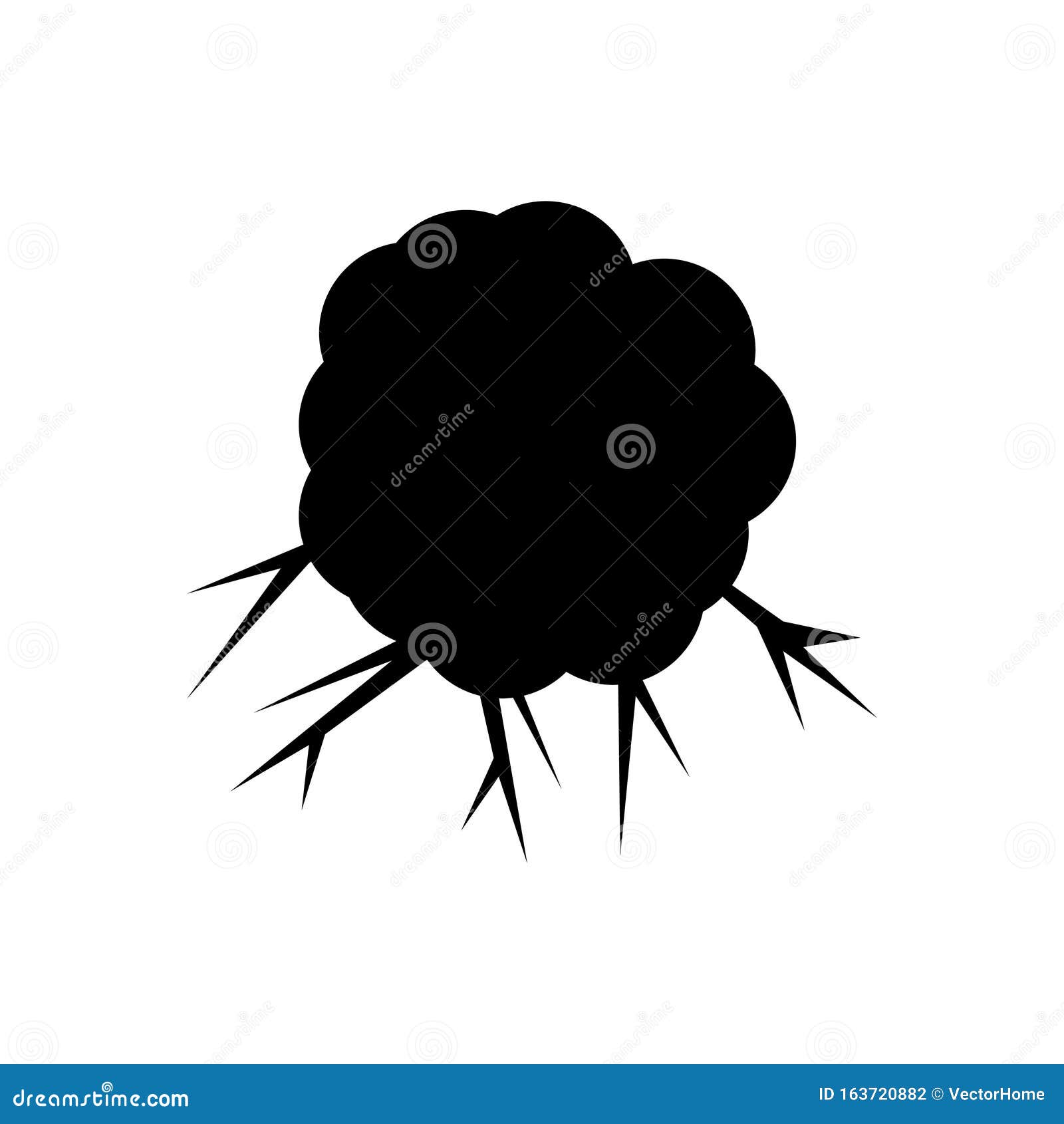 Cancer cell icon stock vector. Illustration of background - 163720882