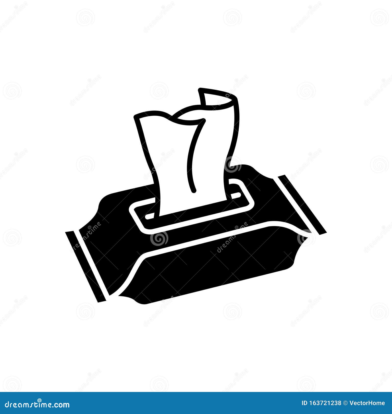 Wet wipes icon stock vector. Illustration of icon, bathroom - 163721238