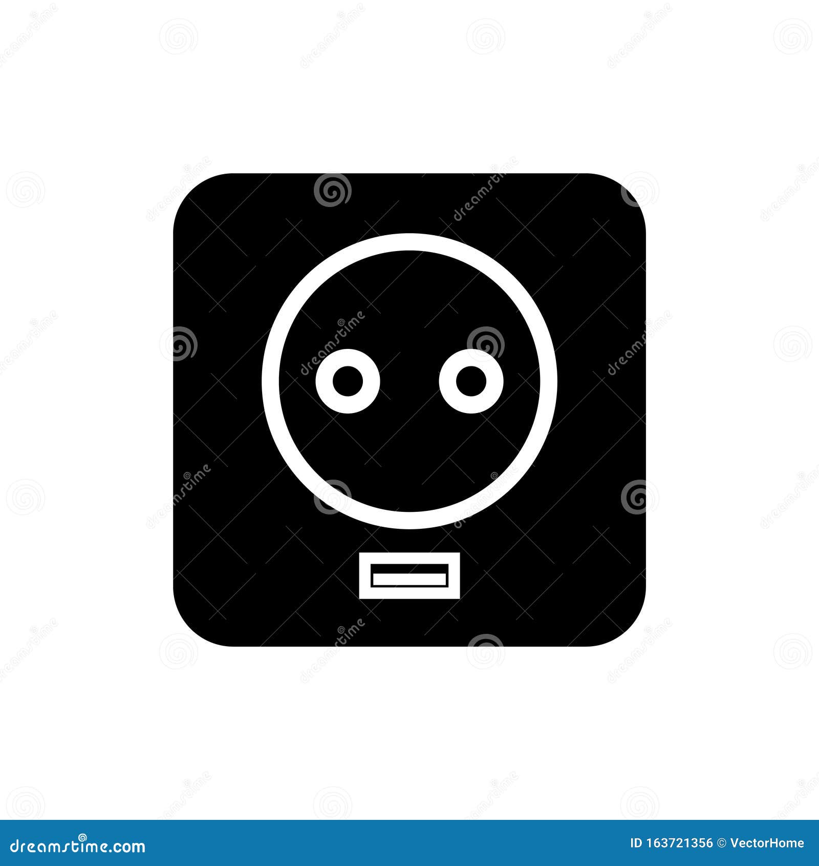 USB Port and EU Plug Outlet Icon Stock Vector - Illustration of plug ...