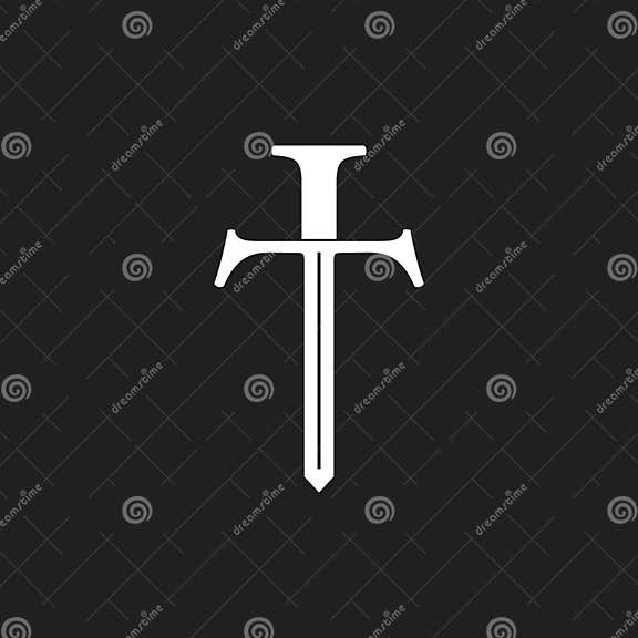 Letter t sword logo vector stock vector. Illustration of classic ...