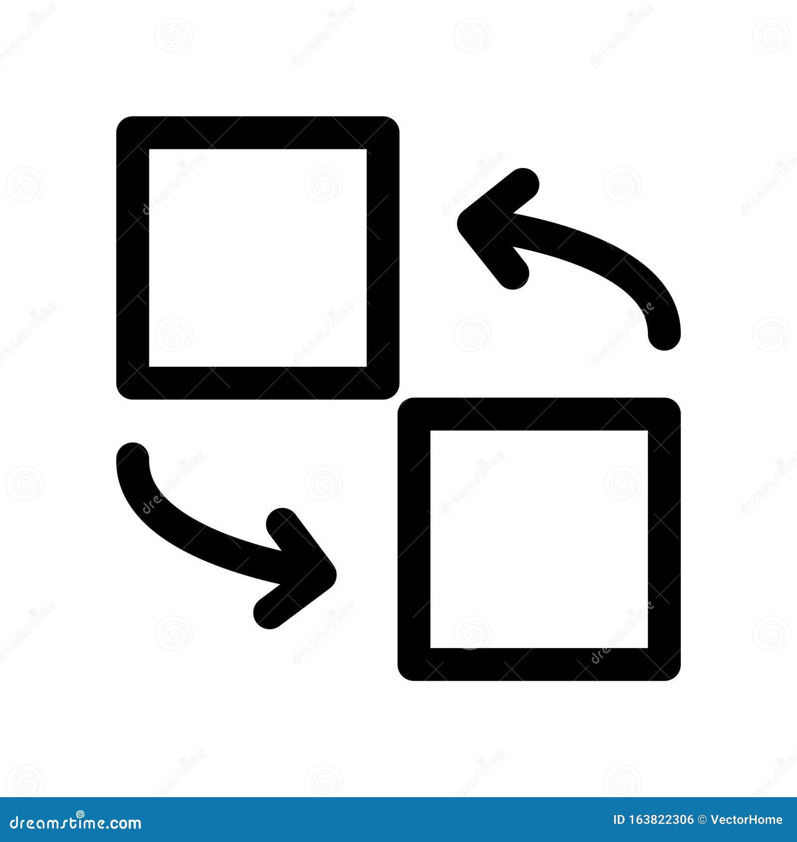 Change icon, vector stock vector. Illustration of directional - 163822306