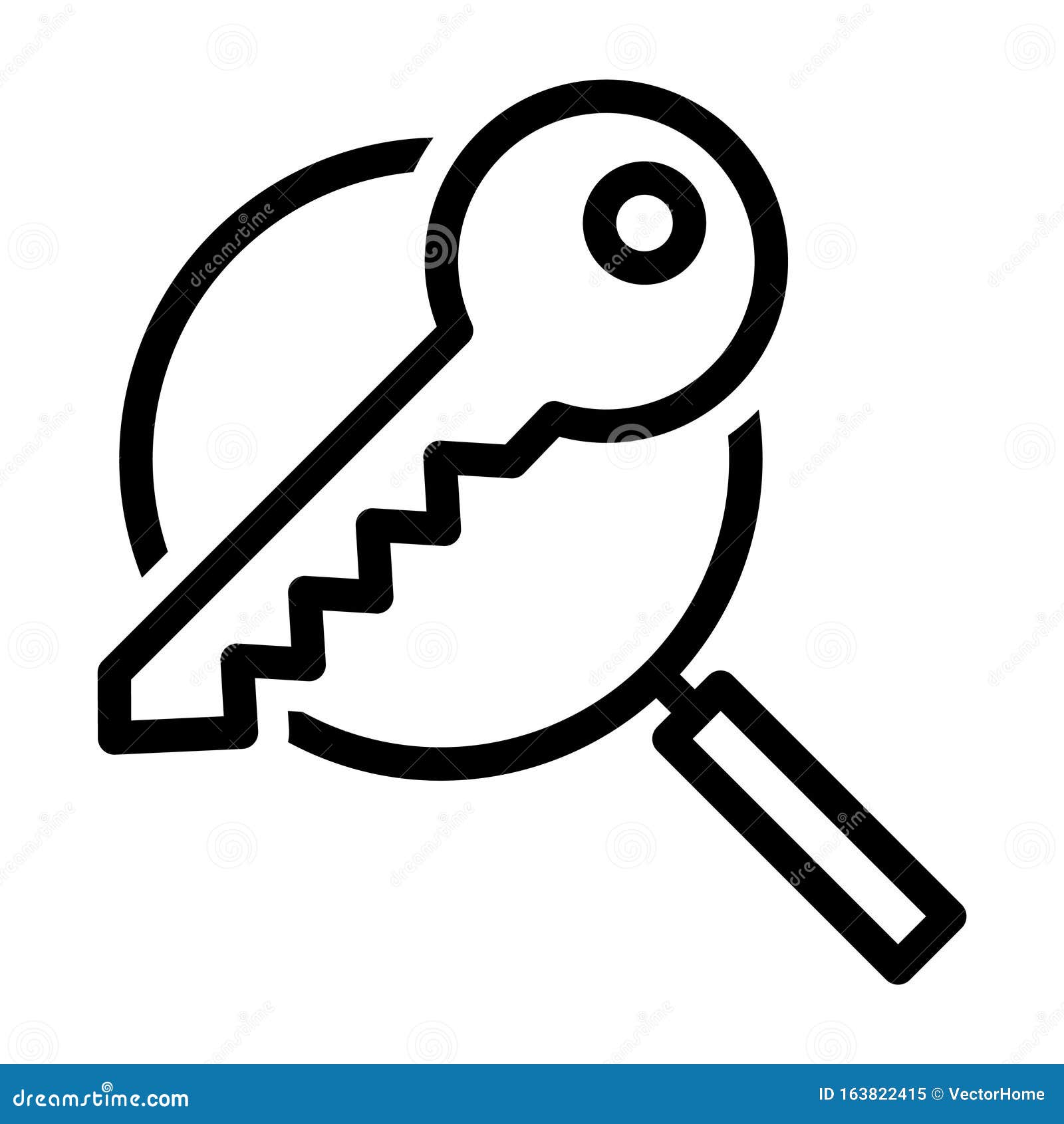 Keyword Icon, Vector Line Illustration Stock Vector - Illustration of ...