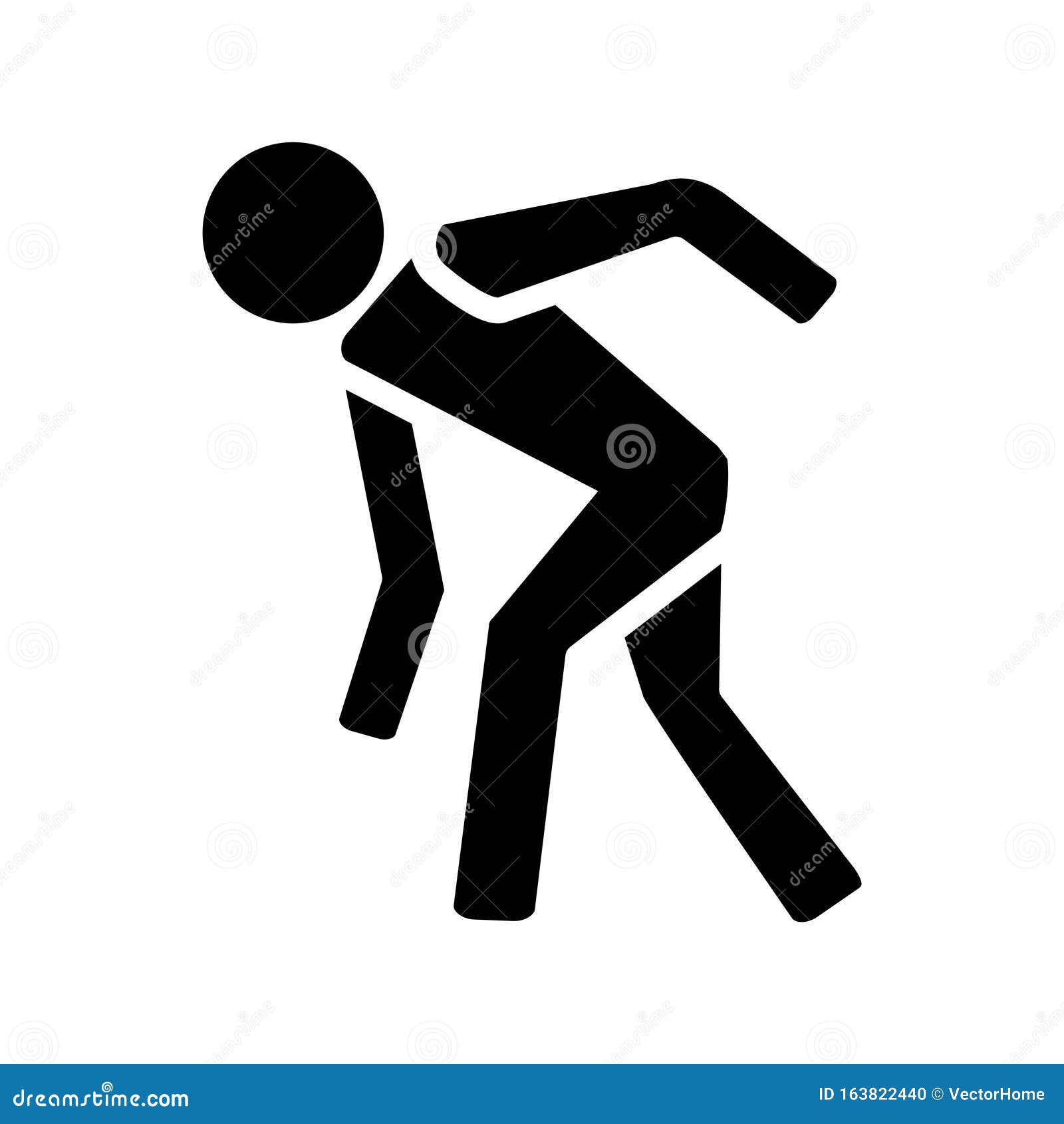 Man Hide Behind the Wall Icon Stock Vector - Illustration of person ...