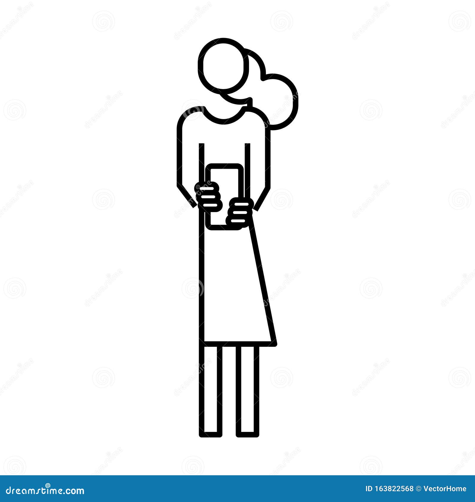 Person Using Phone, Vector Illustration Stock Vector - Illustration of ...