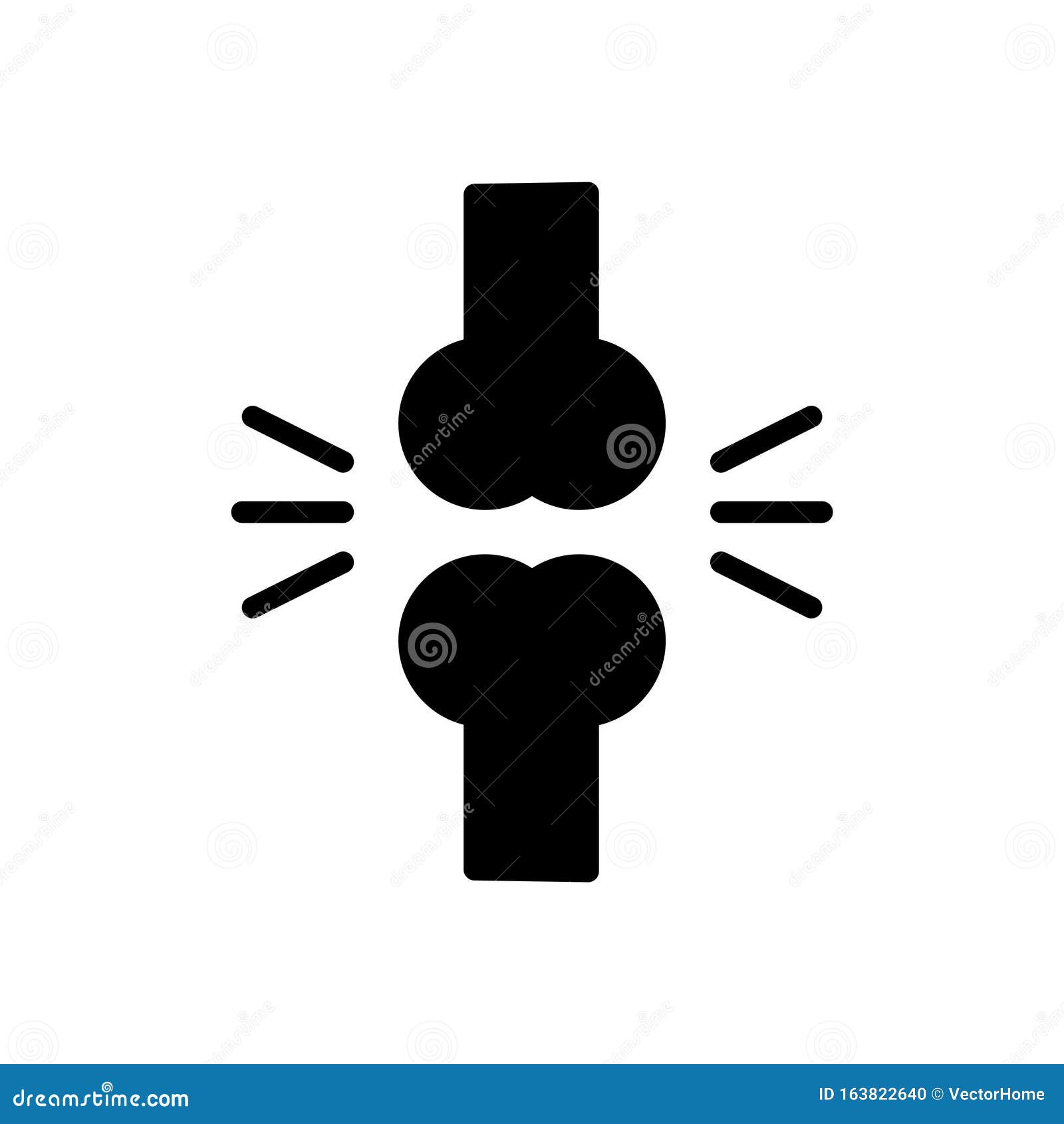 Hip Joint Line Icon Concept. Hip Joint Flat Vector Symbol, Sign ...