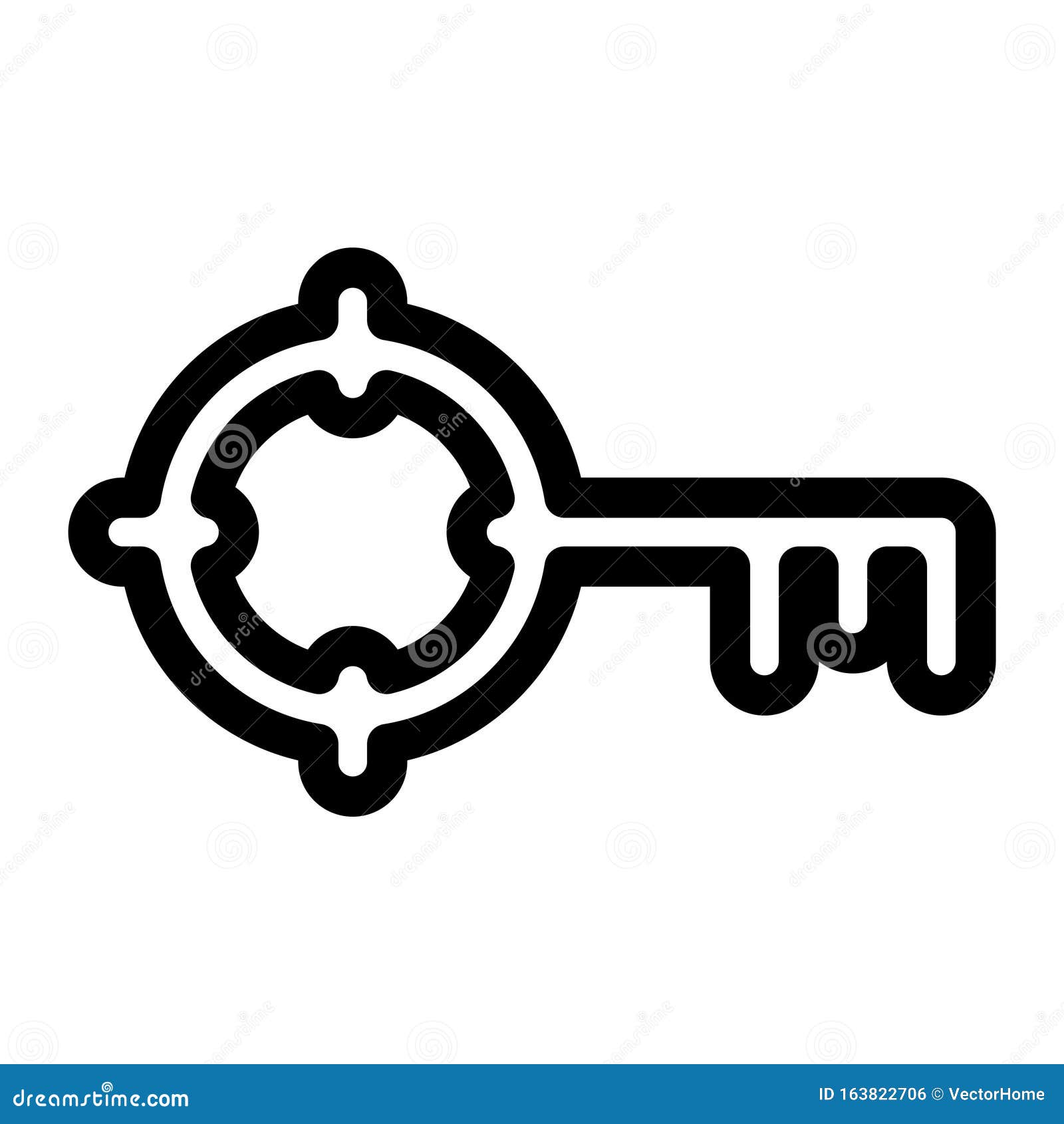 Keyword Icon, Vector Line Illustration Stock Vector - Illustration of ...