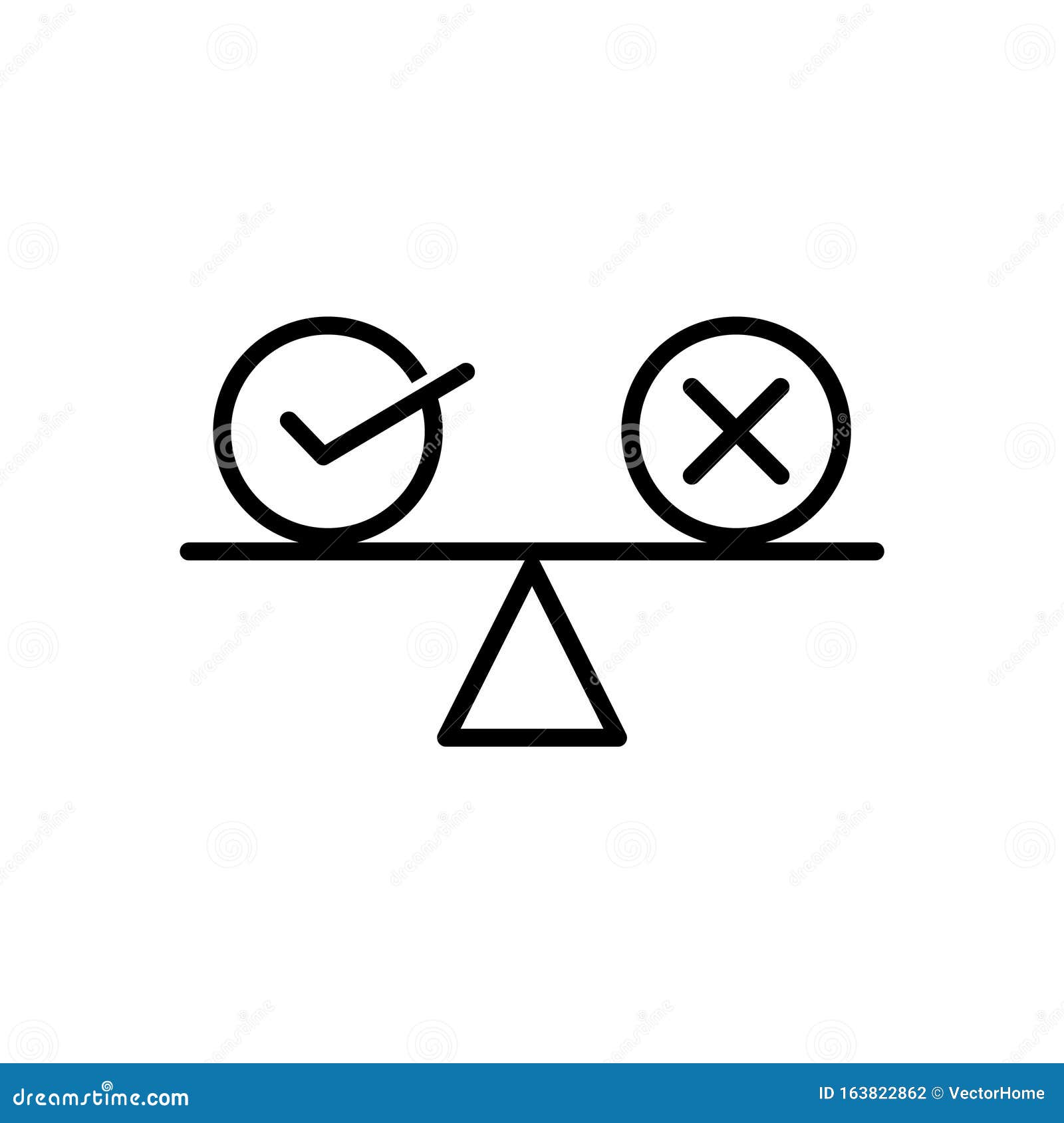 Stability Icon. Vector Line Illustration Stock Vector - Illustration of ...