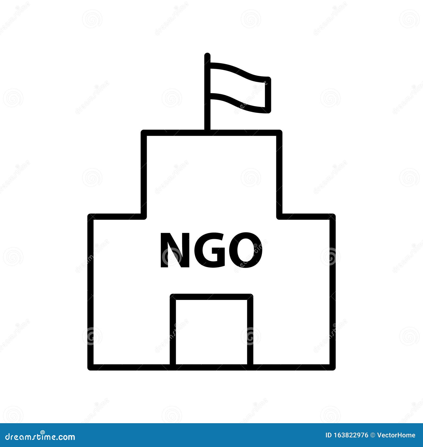 NGO Icon , Vector, Vector Line Illustration Stock Vector - Illustration ...
