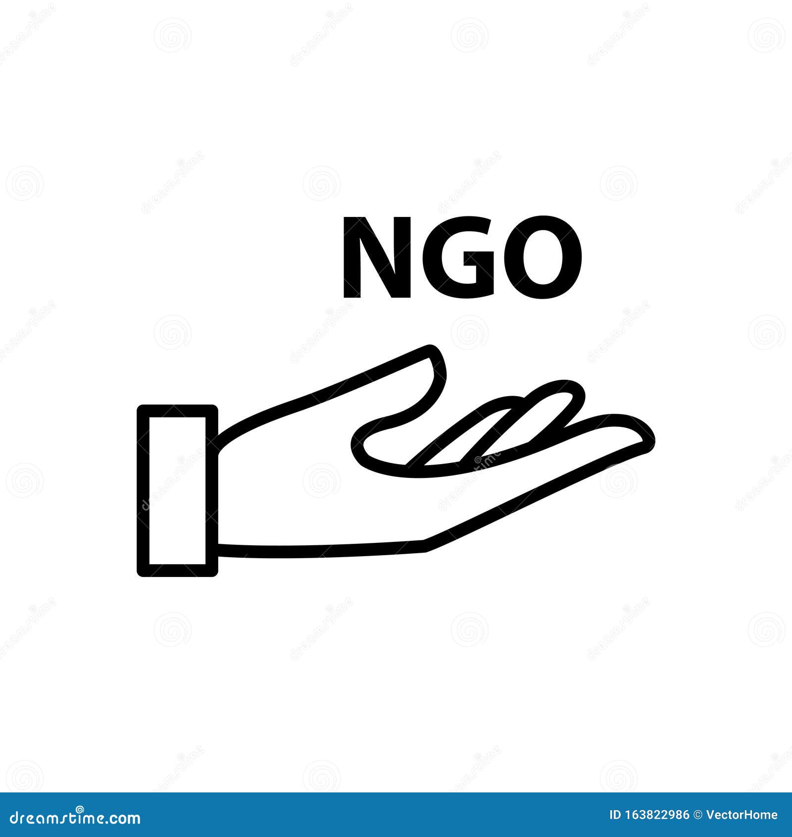NGO Icon , Vector, Vector Line Illustration Stock Vector - Illustration ...