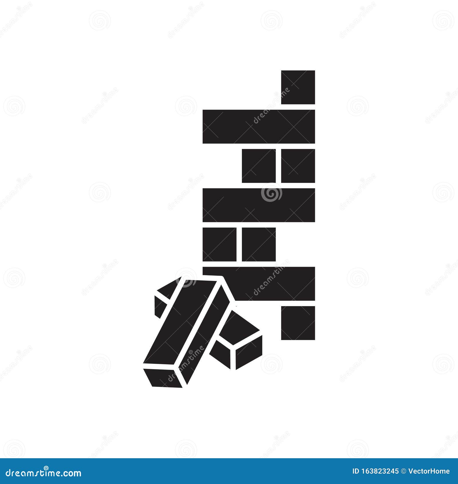 Wooden Block Icon, Wooden Toy Icon. Vector Line Illustration Stock ...