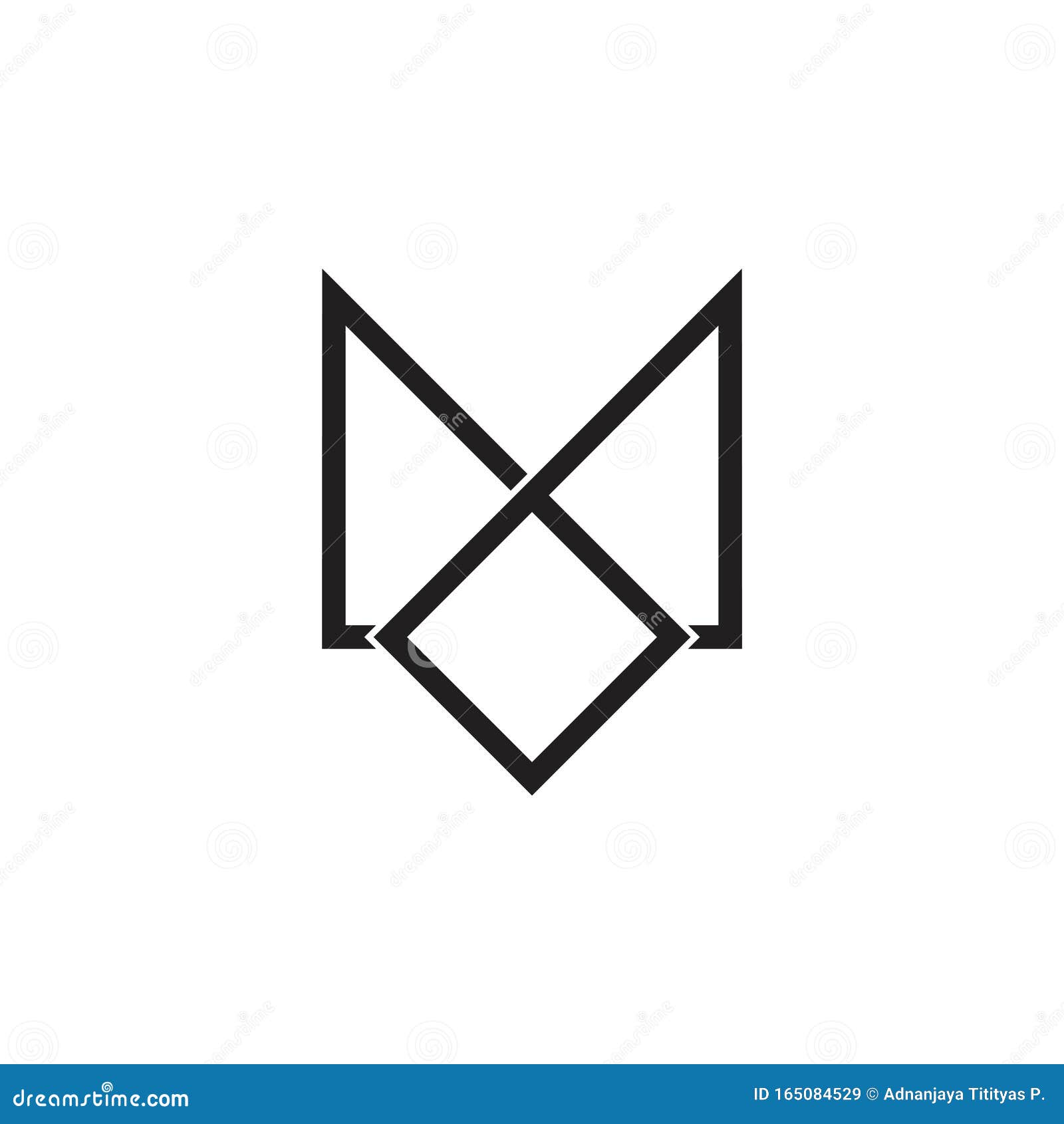 Letter M Square Geometric Logo Vector Stock Vector - Illustration of ...