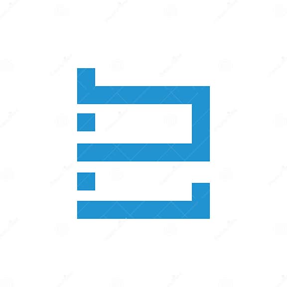 Letter E2 Simple Geometric Logo Vector Stock Vector - Illustration of ...