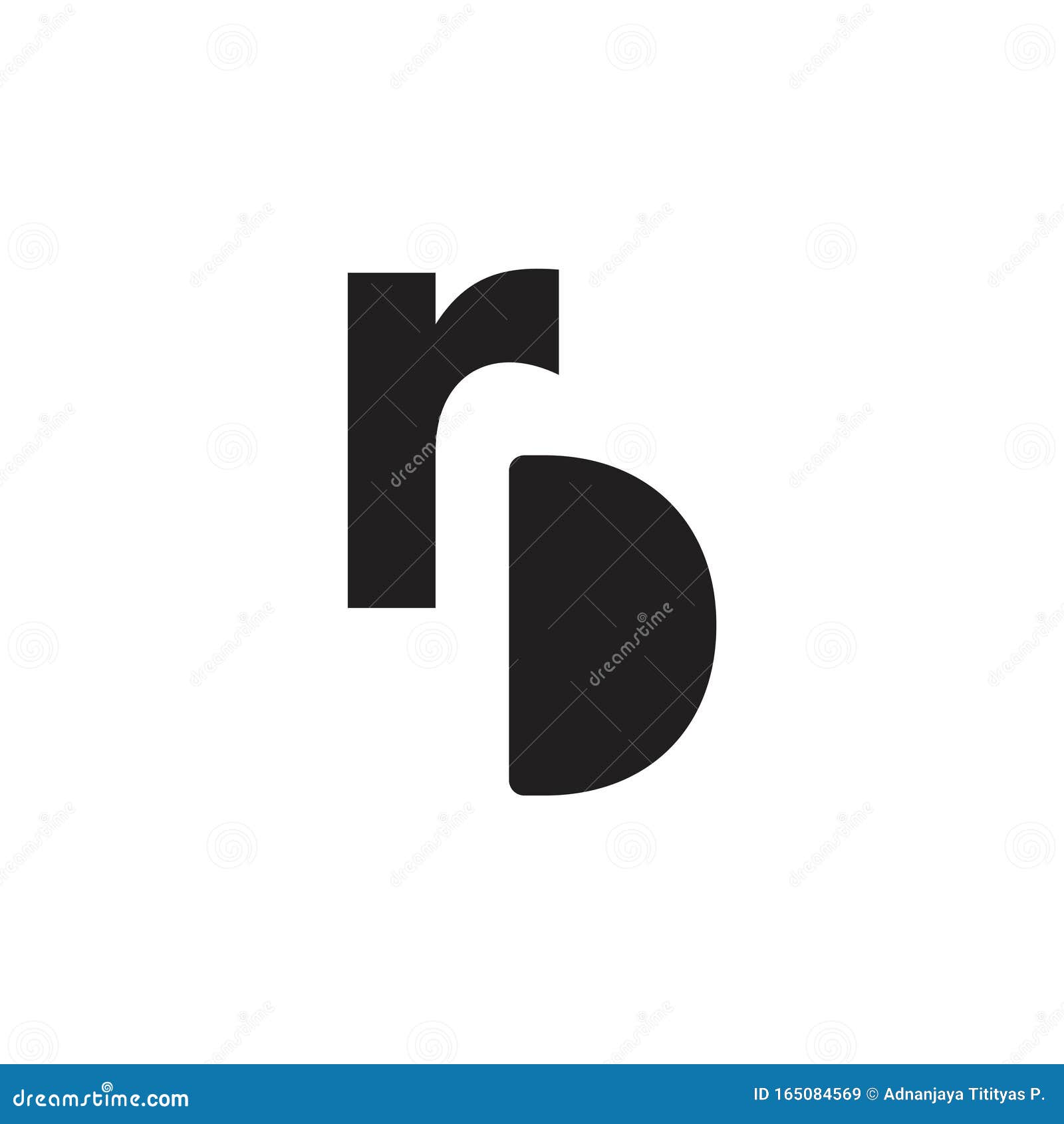 Letter Rd Simple Geometric Logo Vector Stock Vector - Illustration of ...