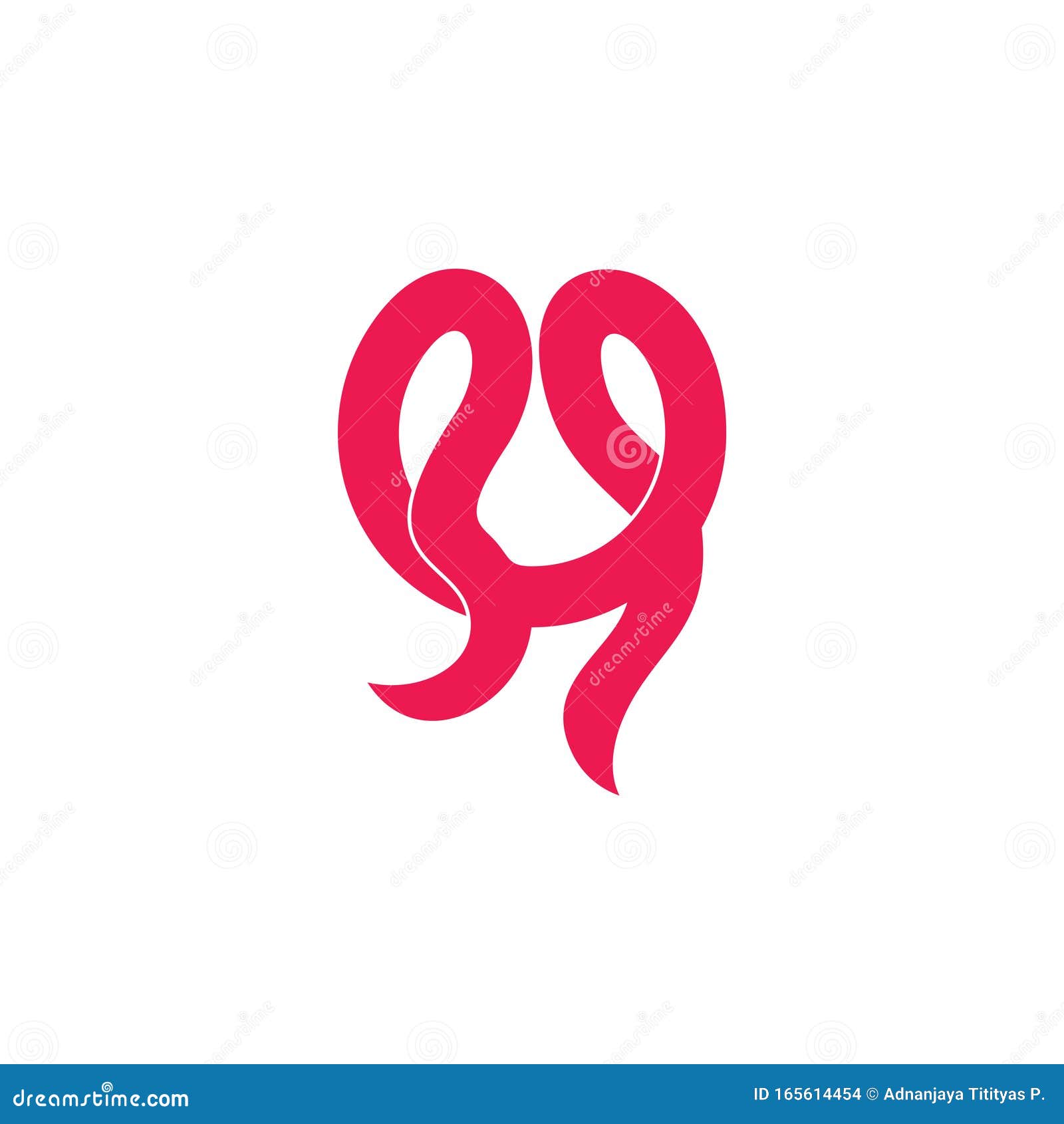 Letter U Ribbon Shape Logo Vector Stock Vector - Illustration of font ...