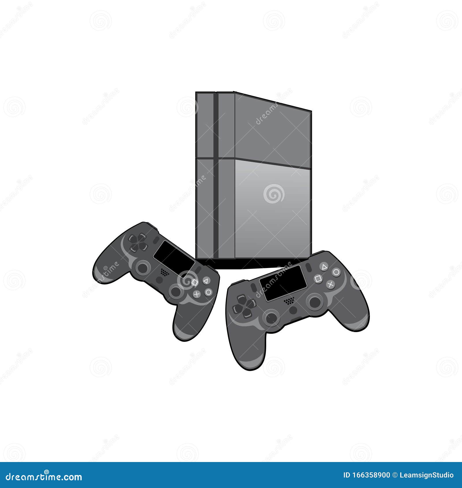Play Station 4 Game Console Vector Stock Vector - Illustration of ...