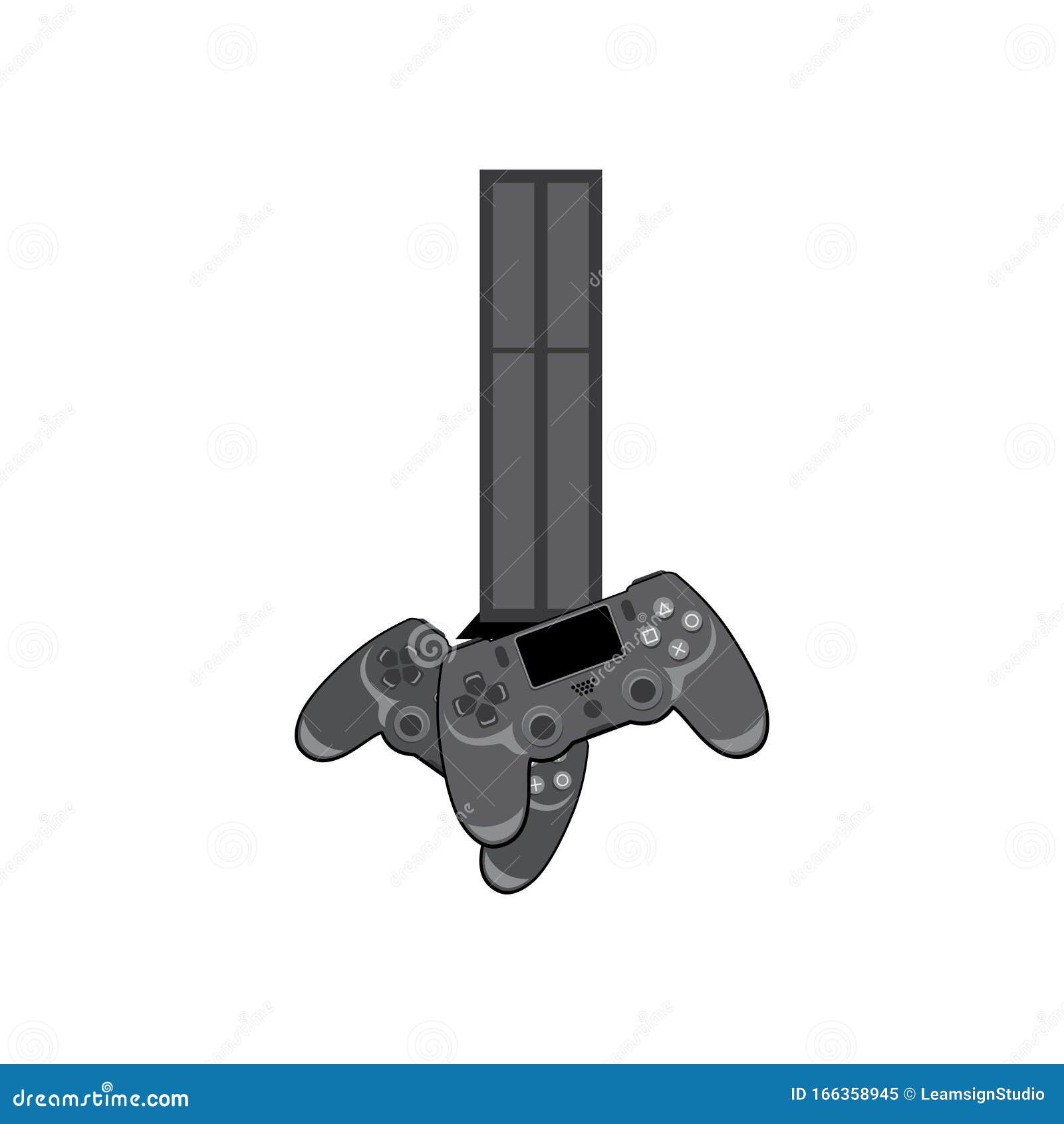 Play Station 4 Game Console Vector Stock Vector - Illustration of ...