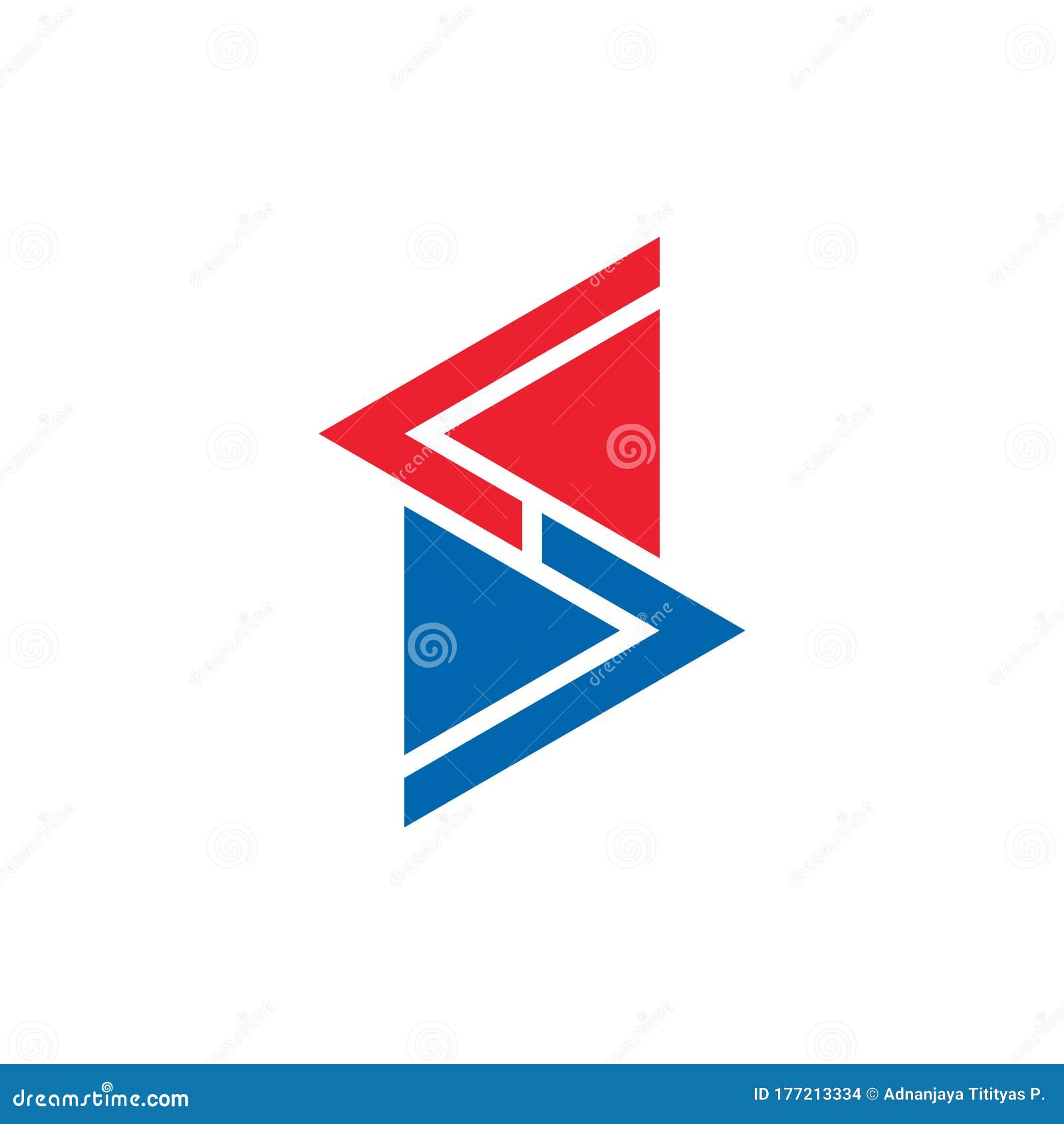 Letter S Triangle Geometric Design Logo Vector Stock Vector ...