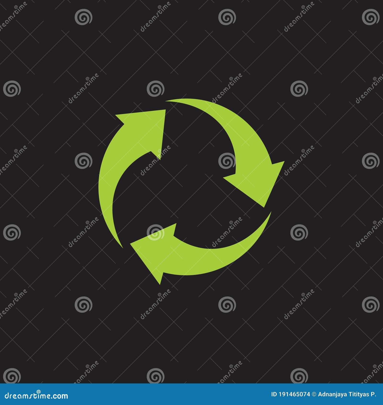 Circle Arrows Green Rotation Geometric Logo Vector Stock Vector ...