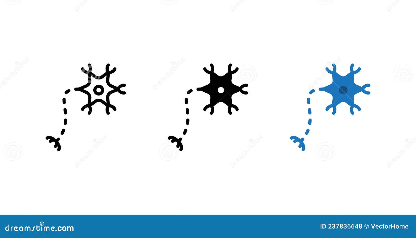 Neuron Icon On White Background. Human Neuron Cell Sign. Brain Neuron ...