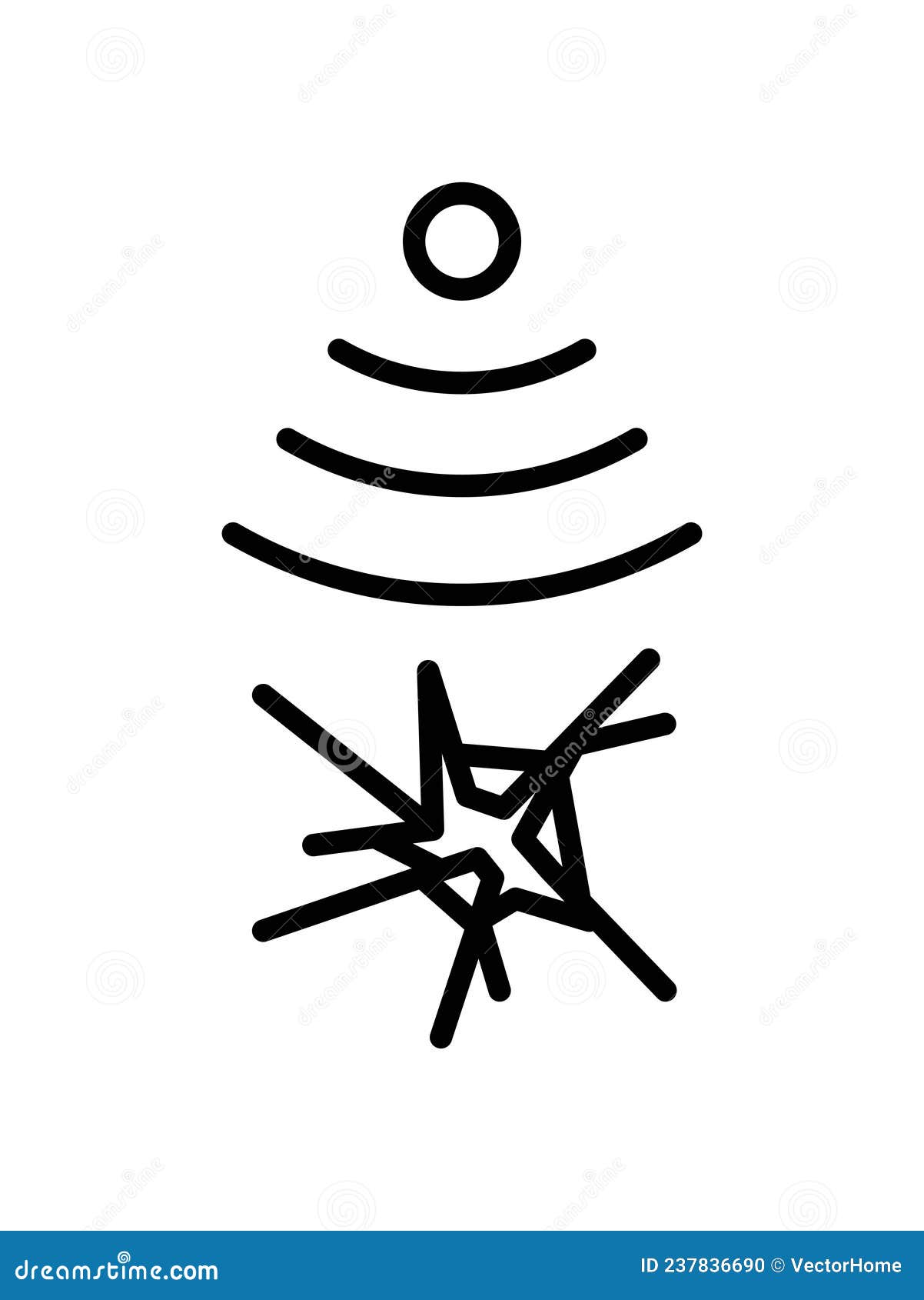 Glass Break Sensor Sticker. Clipart Image Isolated On White Background ...