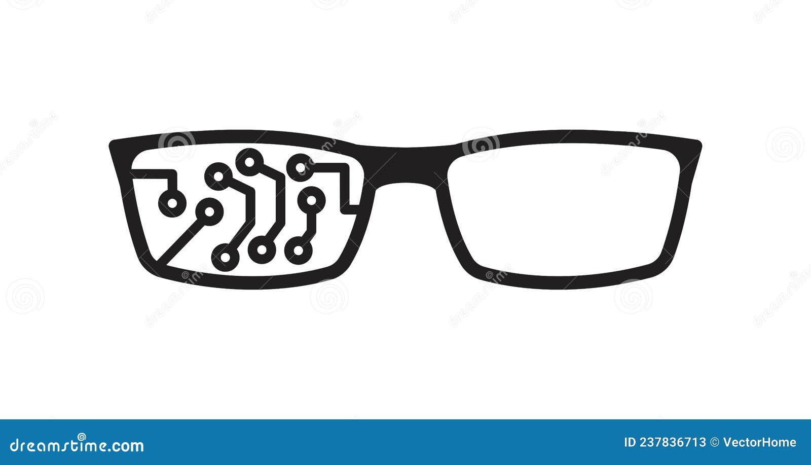 Smart Glasses Icon , Line Color Vector Illustration Stock Vector ...
