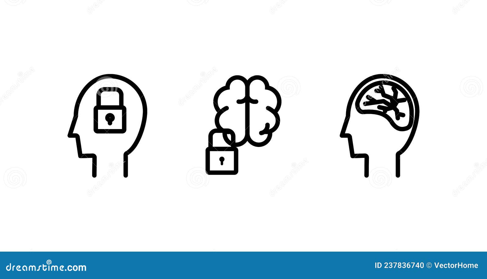 Psychological Trauma Icon, Line Color Vector Illustration Stock Vector ...