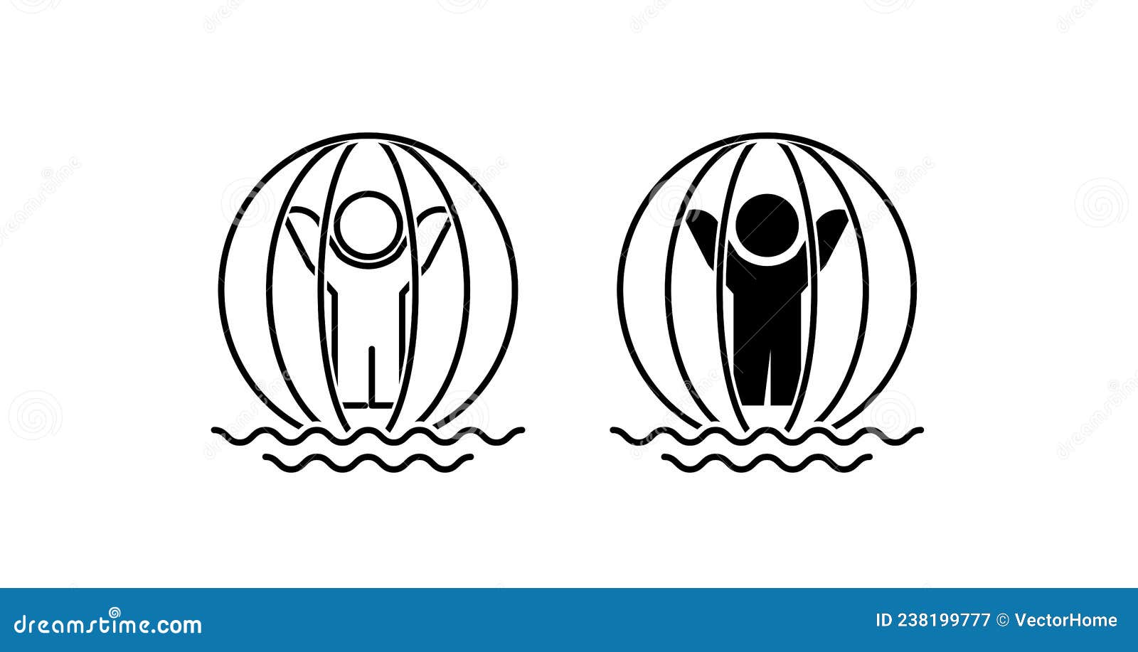 Bubble Ball Icon , Line Color Vector Illustration Stock Vector ...