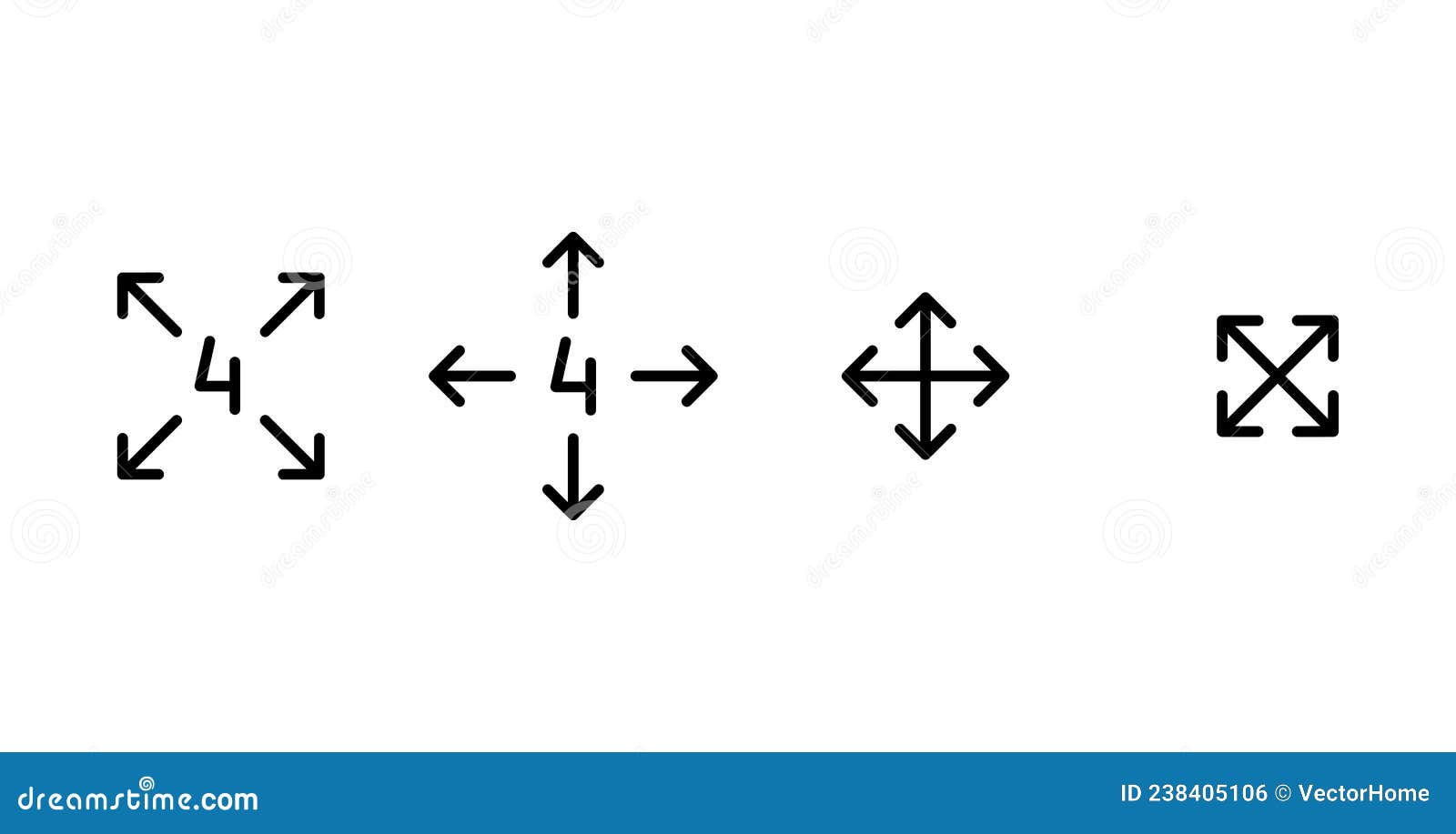 4 Way Stretch Icon ,vector Illustration , Line Color Vector ...