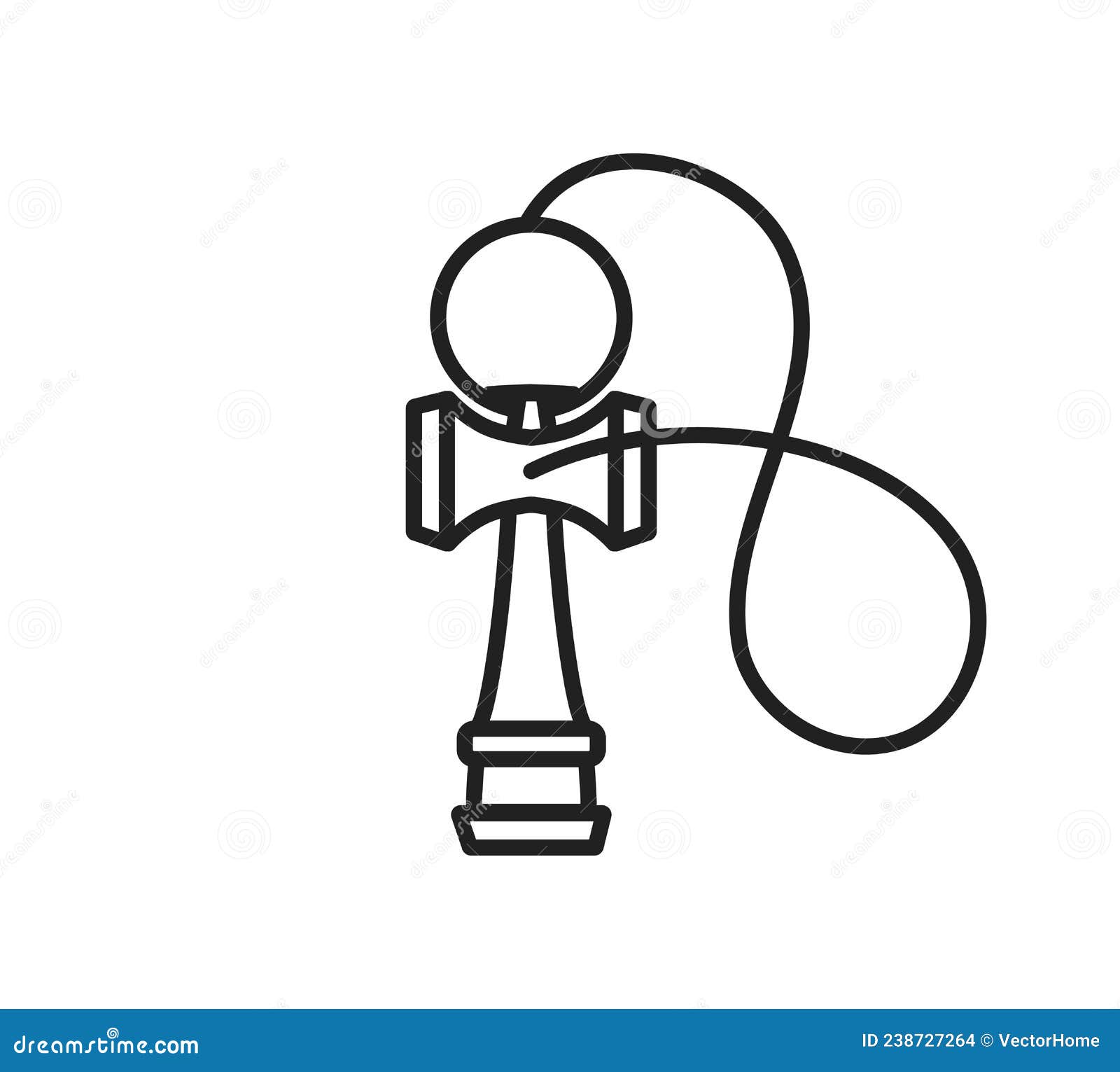 Kendama Icon, Line Color Vector Illustration Stock Vector ...