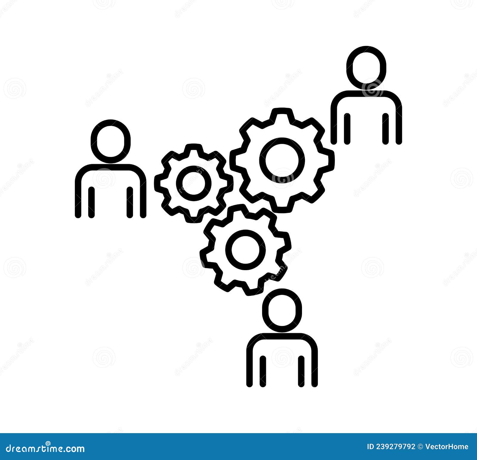 Facilitation Icon, Line Color Vector Illustration Stock Vector ...