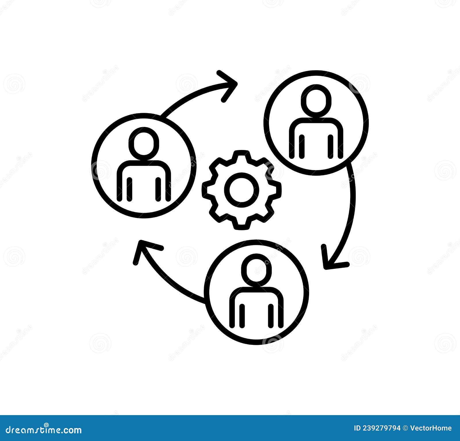 Facilitation Icon, Line Color Vector Illustration Stock Vector ...