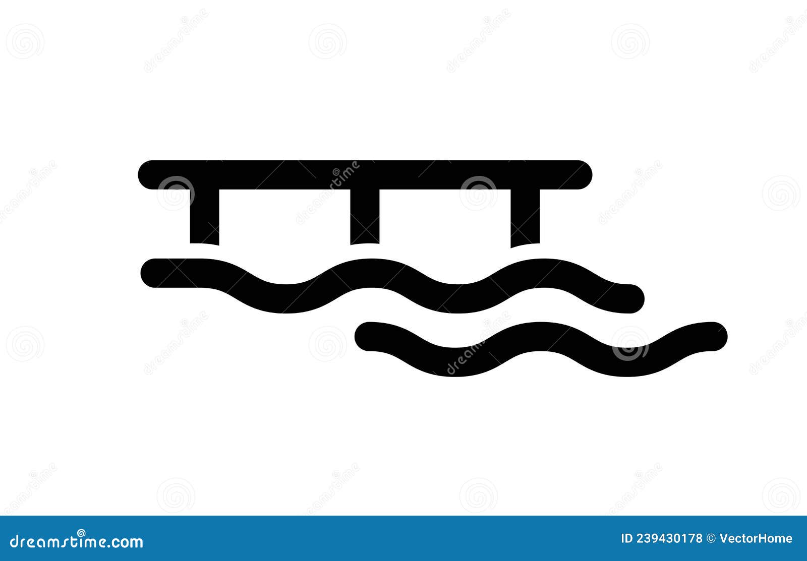 Pier Icon, Line Color Vector Illustration Stock Vector - Illustration ...