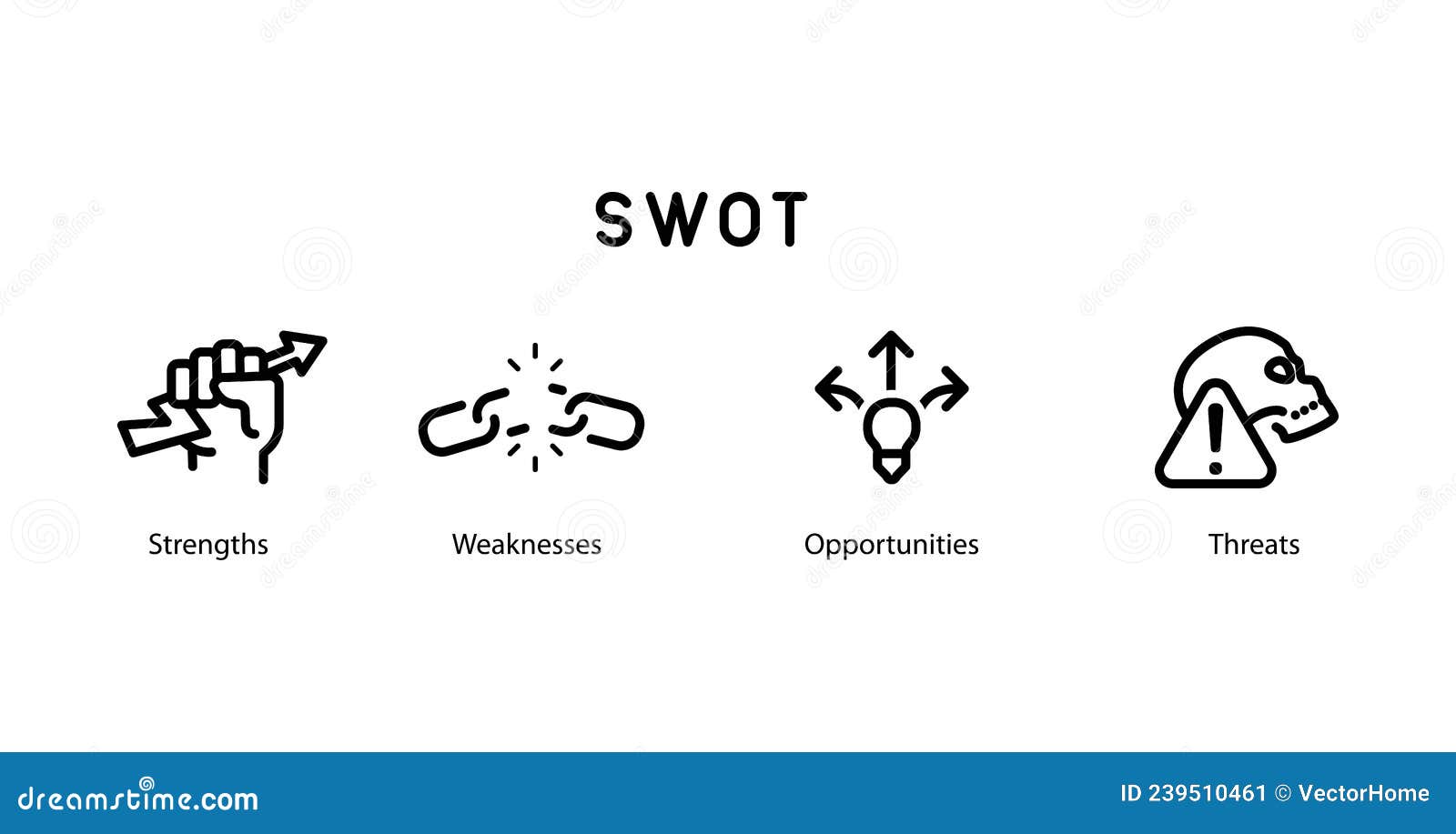 SWOT Icon , Line Color Vector Illustration Stock Vector - Illustration ...