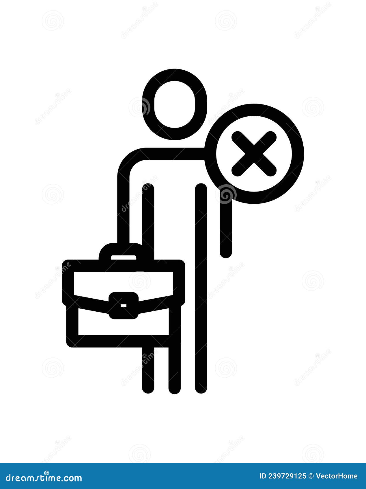 Dismissal Icon Set Vector Illustration. Contains Such Icon As Lay-off ...