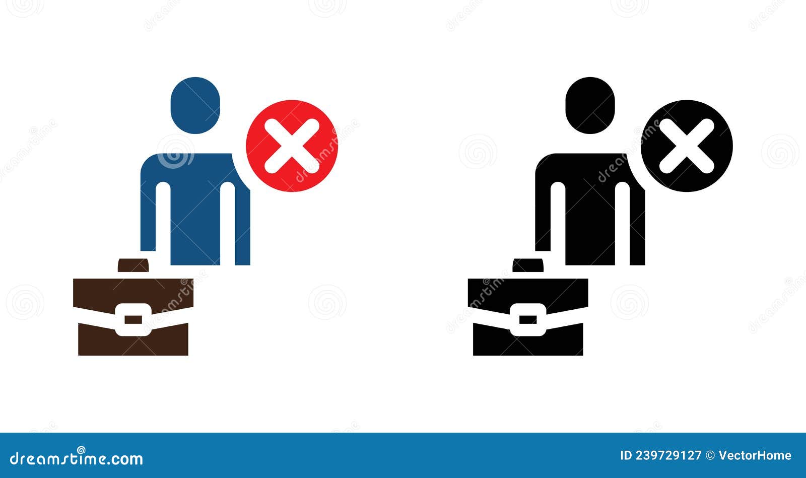 Dismissal Icon Set Vector Illustration. Contains Such Icon As Lay-off ...