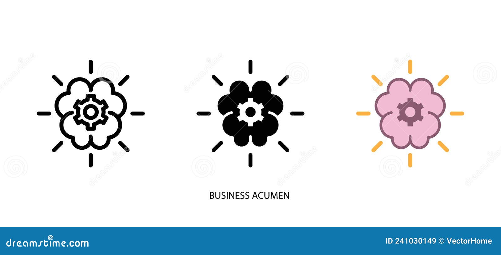Business Acumen Line Icons Collection. Strategy, Analysis, Leadership ...