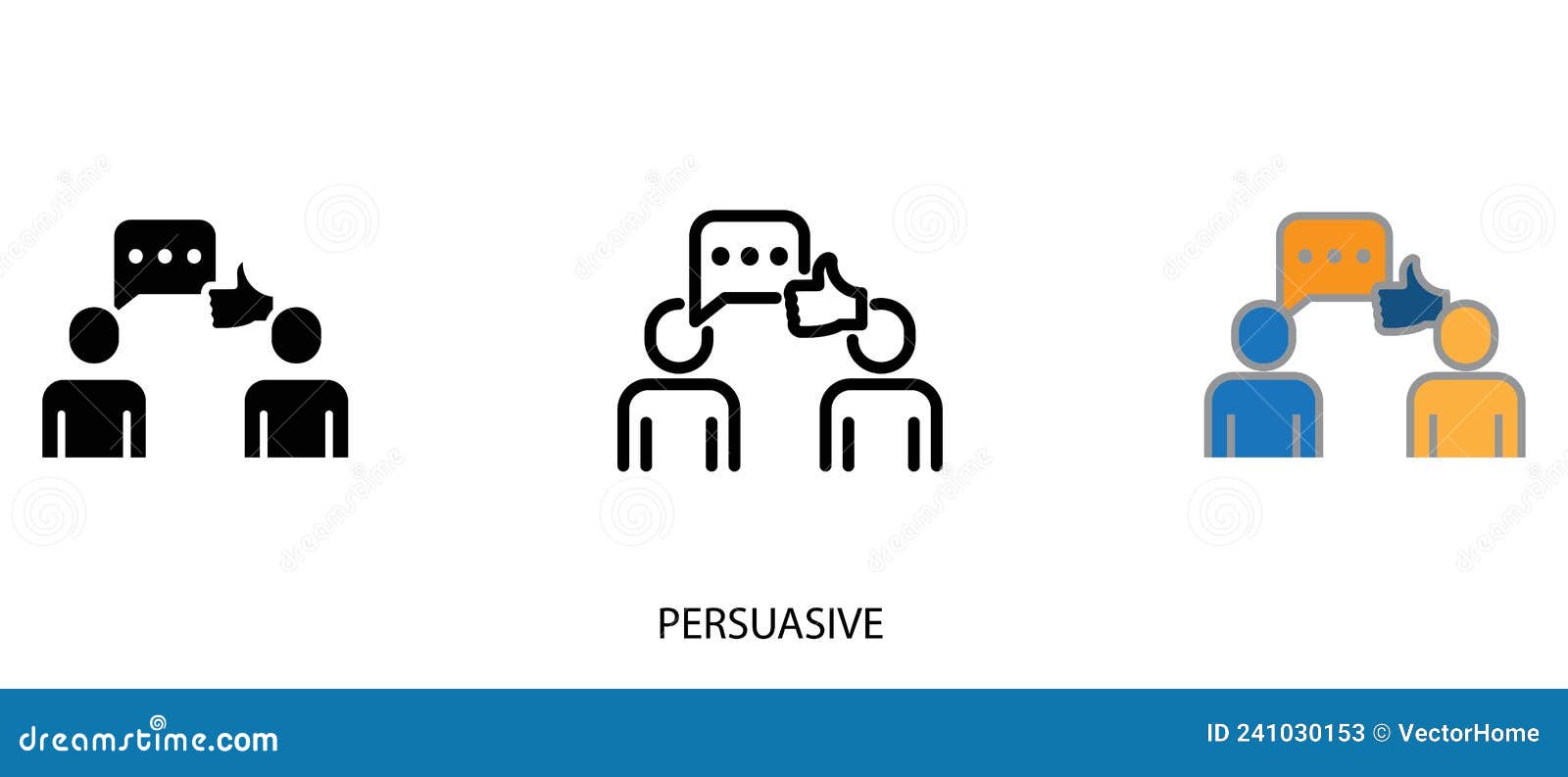 Persuasive Icon , Vector Line Color Illustration Stock Vector ...