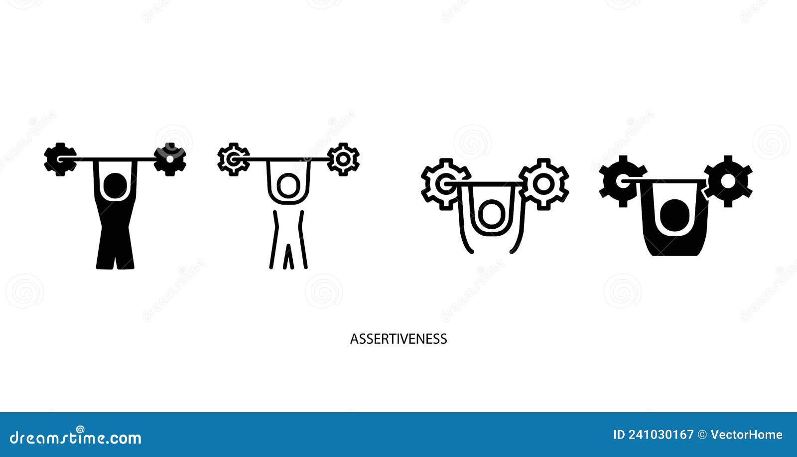 Assertiveness Icon Set. Four Simple Symbols In Diferent Styles From ...
