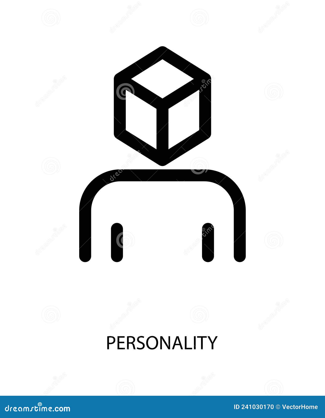 Personality Icon , Line Color Illustration Stock Vector - Illustration ...