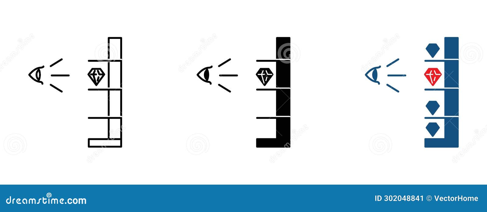 Middle Shelf and Eye Level Icon , Vector Illustration Stock Vector ...