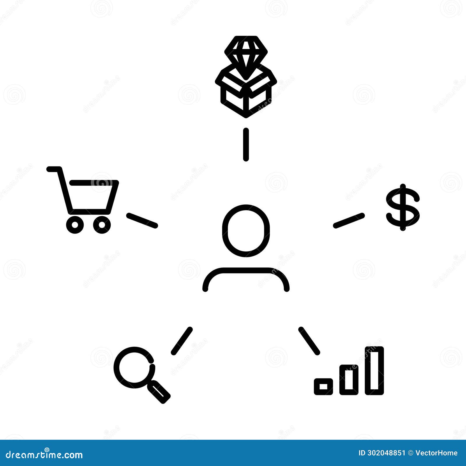 Consumer Behaviour Icon , Vector Illustration Stock Vector ...