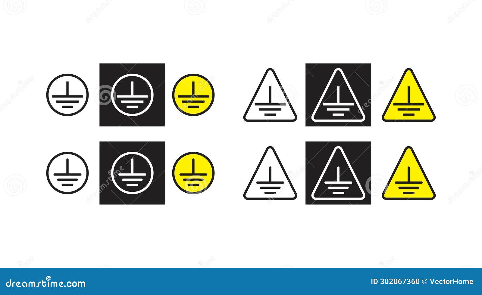 Protective Earth Ground Icon , Vector Illustration Stock Vector ...