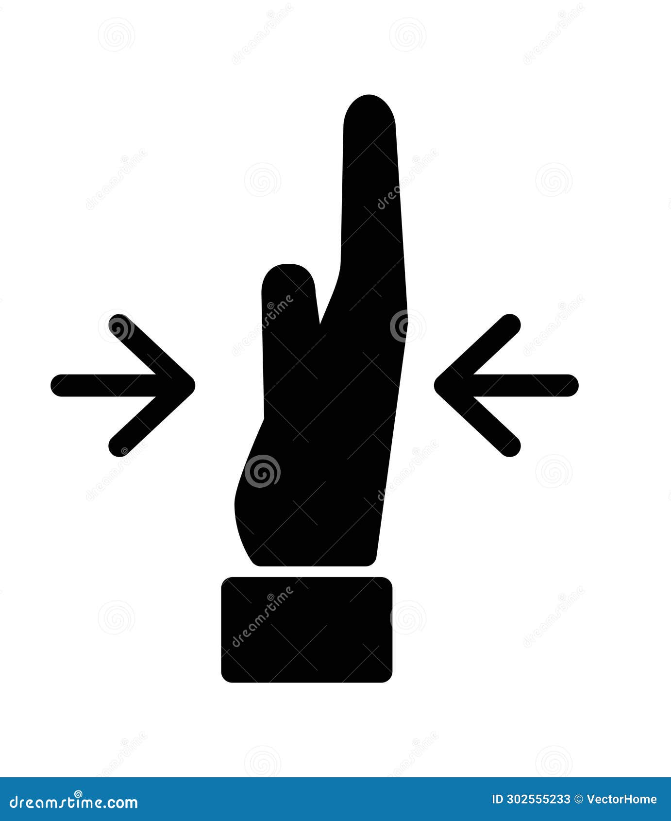 Intervention Icon , Hand Stopping Arrow , Vector Illustration Stock ...