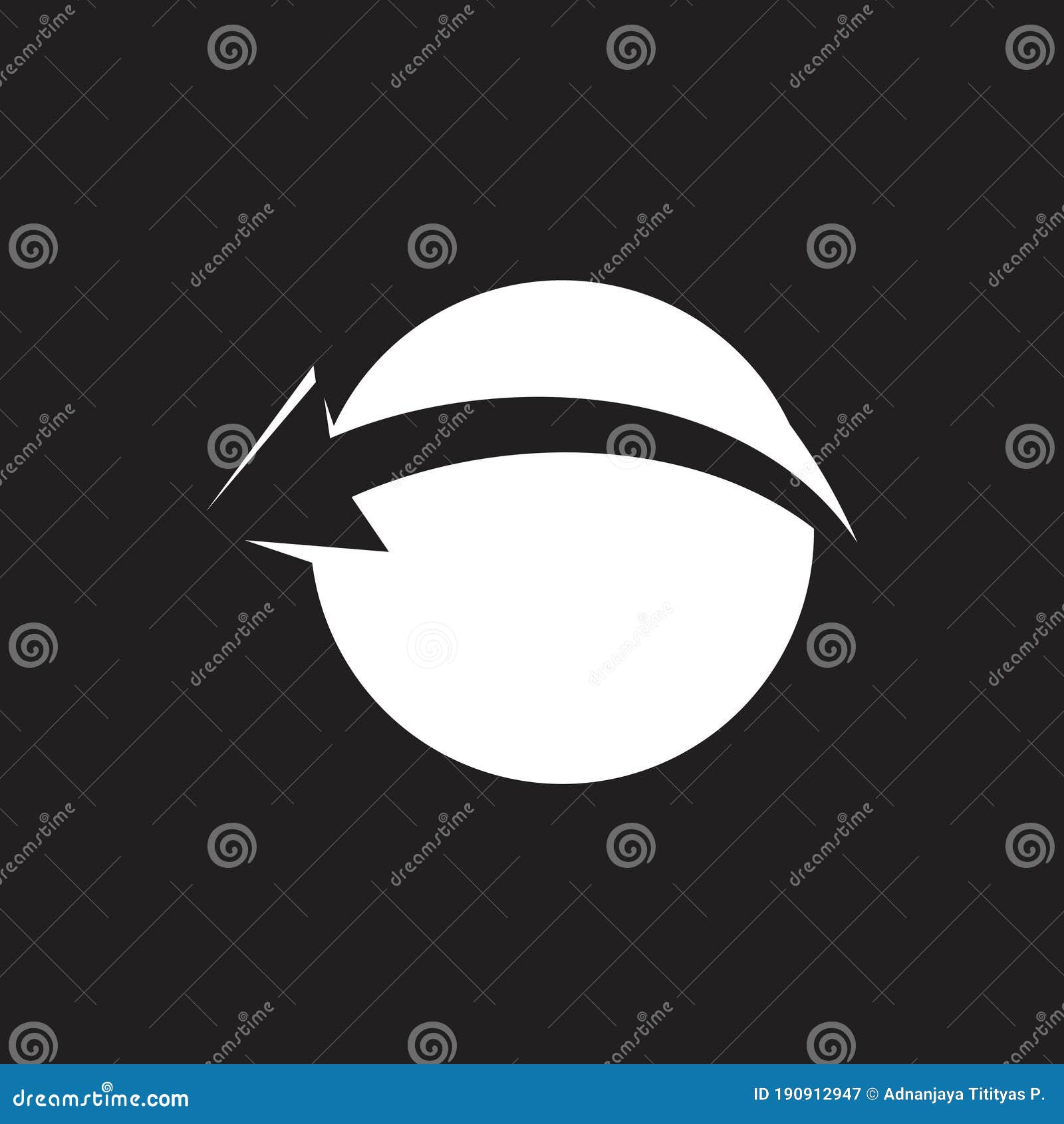 Basic CMYK Geometric Round Planet Global Negative Space Logo Vector ...